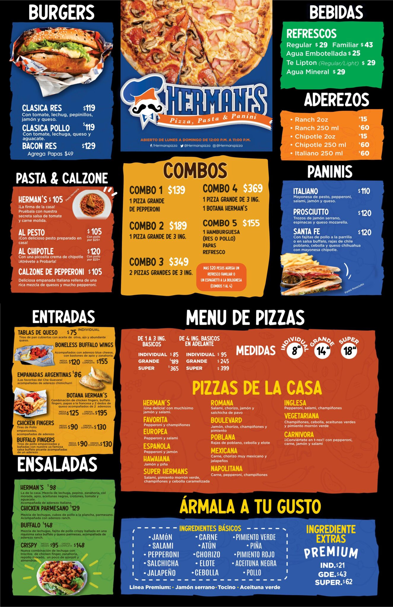 Menú – Herman's Pizza